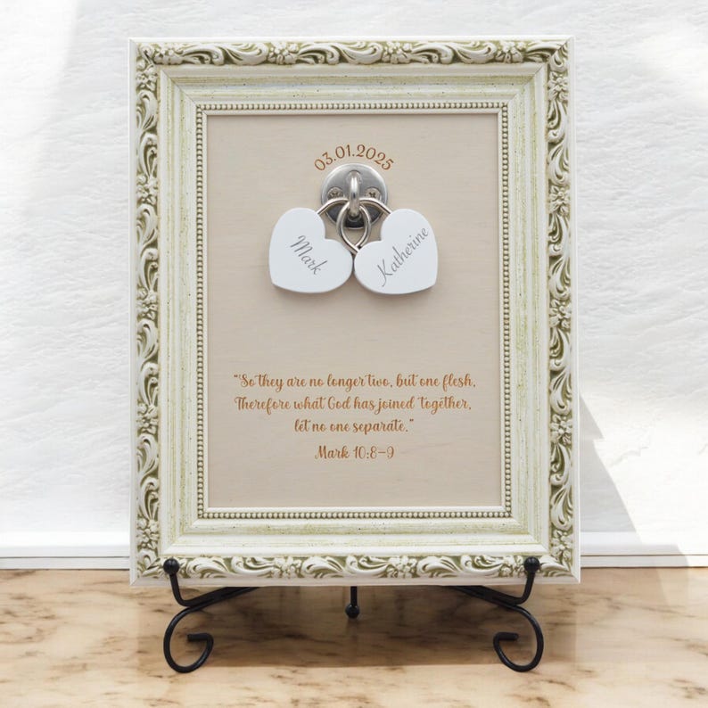 Vintage Green Frame Wedding Love Lock Ceremony Set With White Padlocks ...