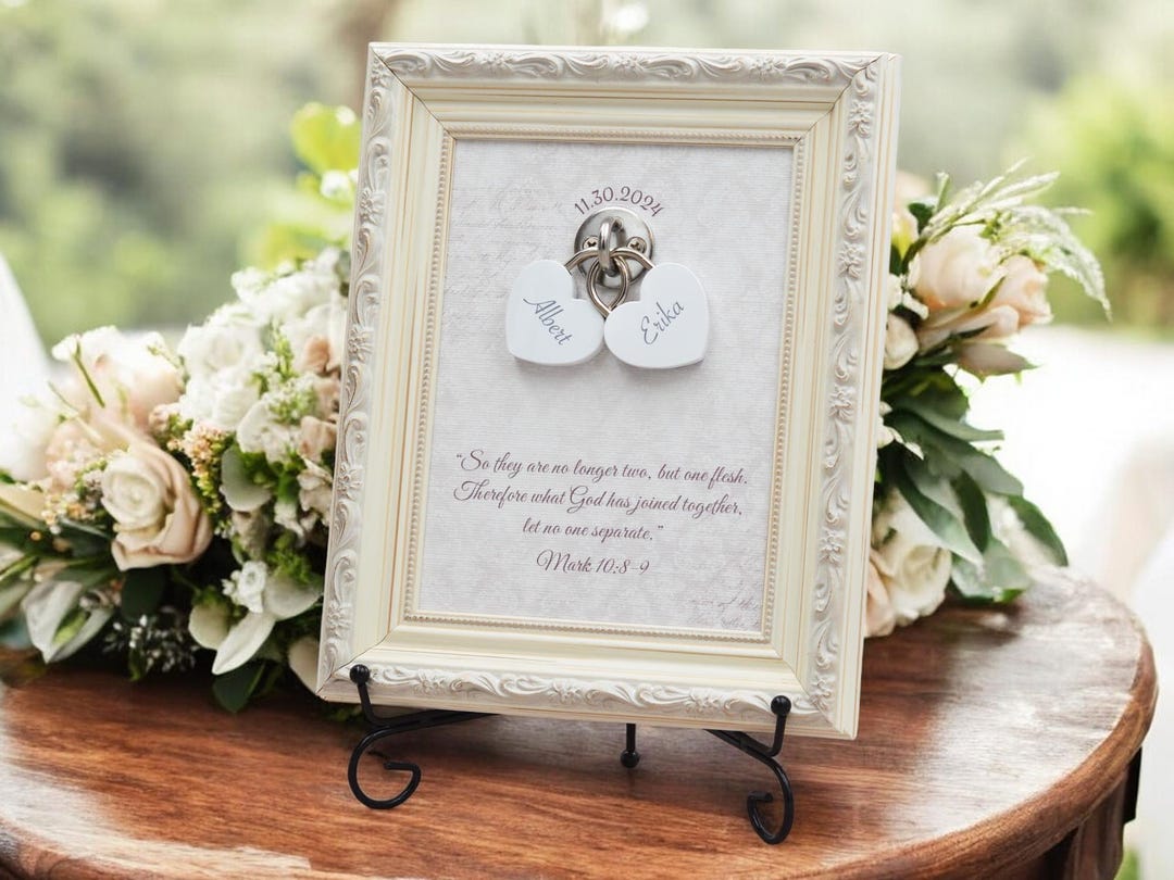 Personalized Wedding Lock Ceremony Set – Custom Names and Quotes on ...