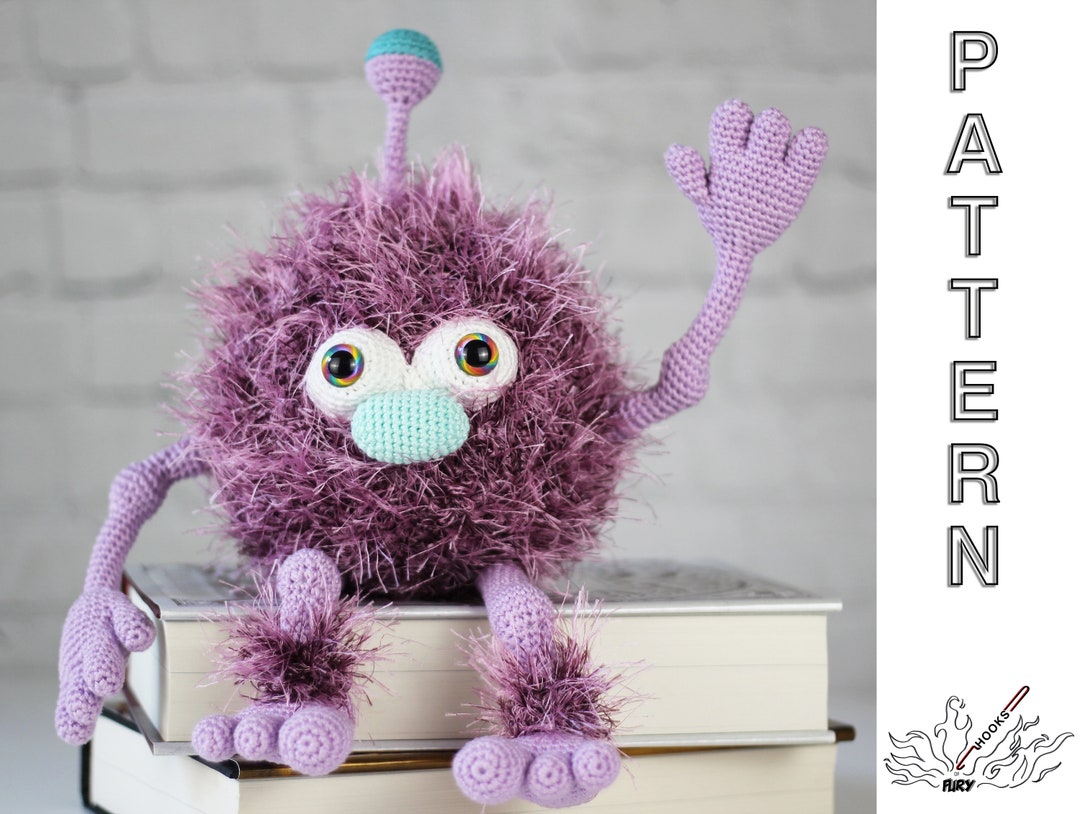 Otto the MONSTER CROCHET PATTERN Amigurimi Toy Pattern Fluffy Alien Pdf ...