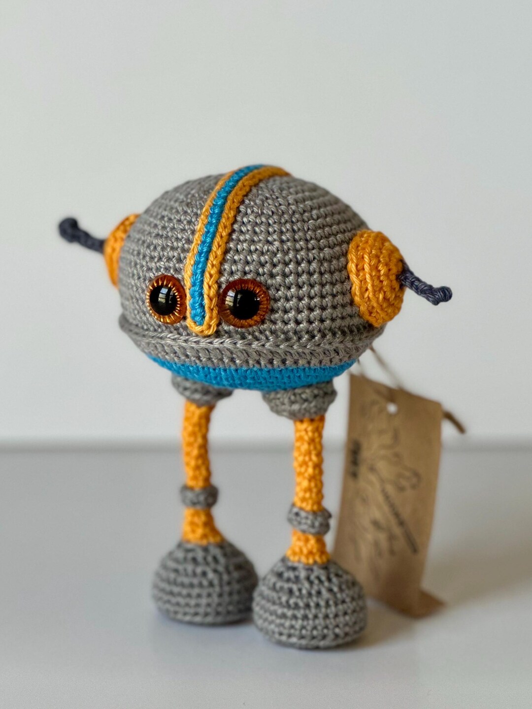 Right Round the ROBOT CROCHET TOY Physical Amigurumi Plush Plushie ...
