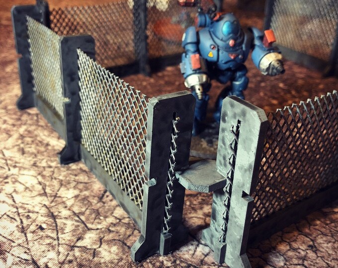 Tabletop Wargaming Miniature Terrain/scenery Chain Link Fencing - Etsy