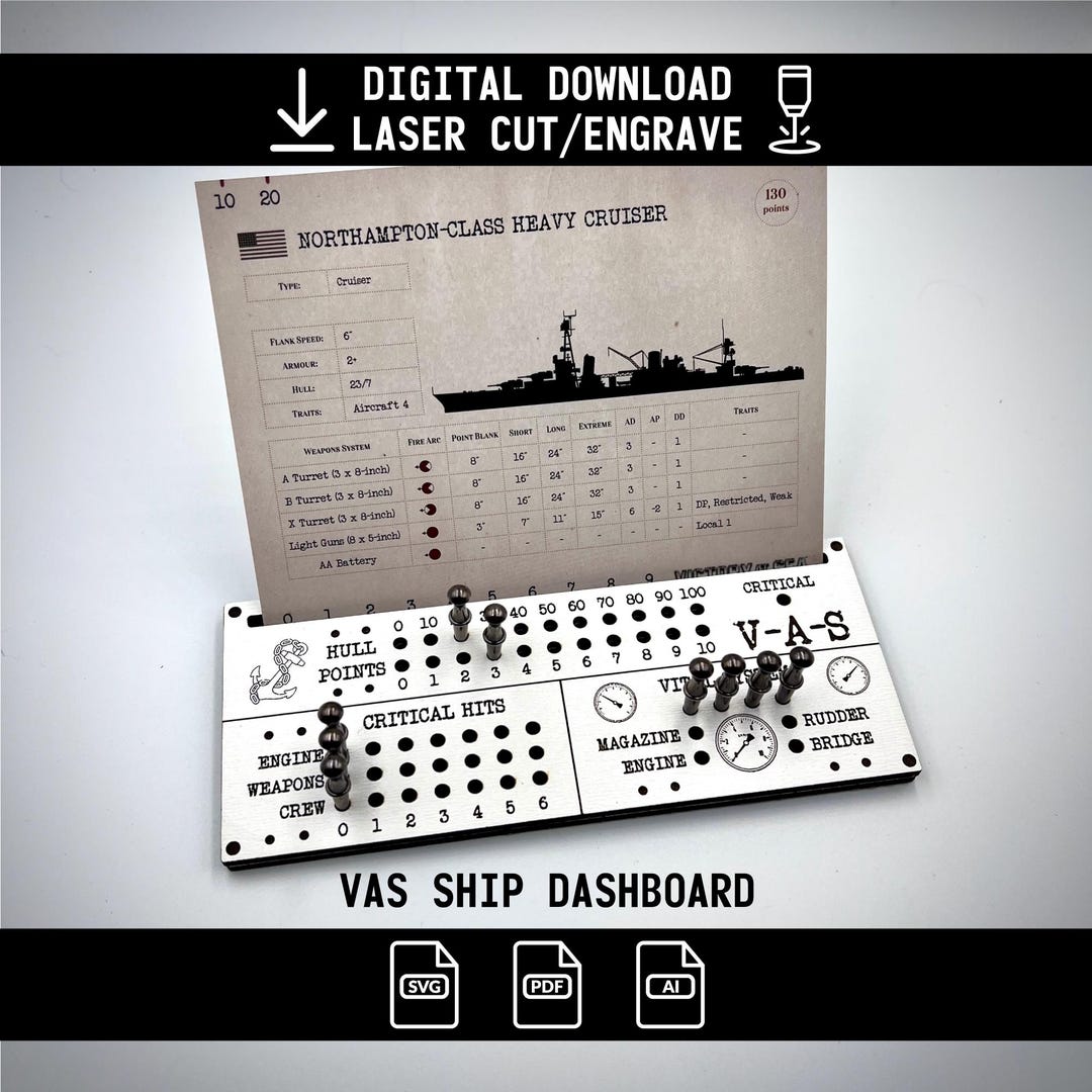 Digital Laser Cut File - Victory at Sea Ship Dashboard - Etsy
