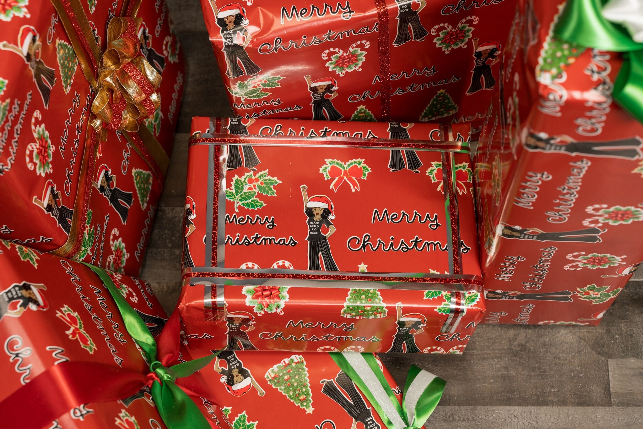 Black Girls Rock Wrapping Paper Black Santa Wrapping Paper - Etsy
