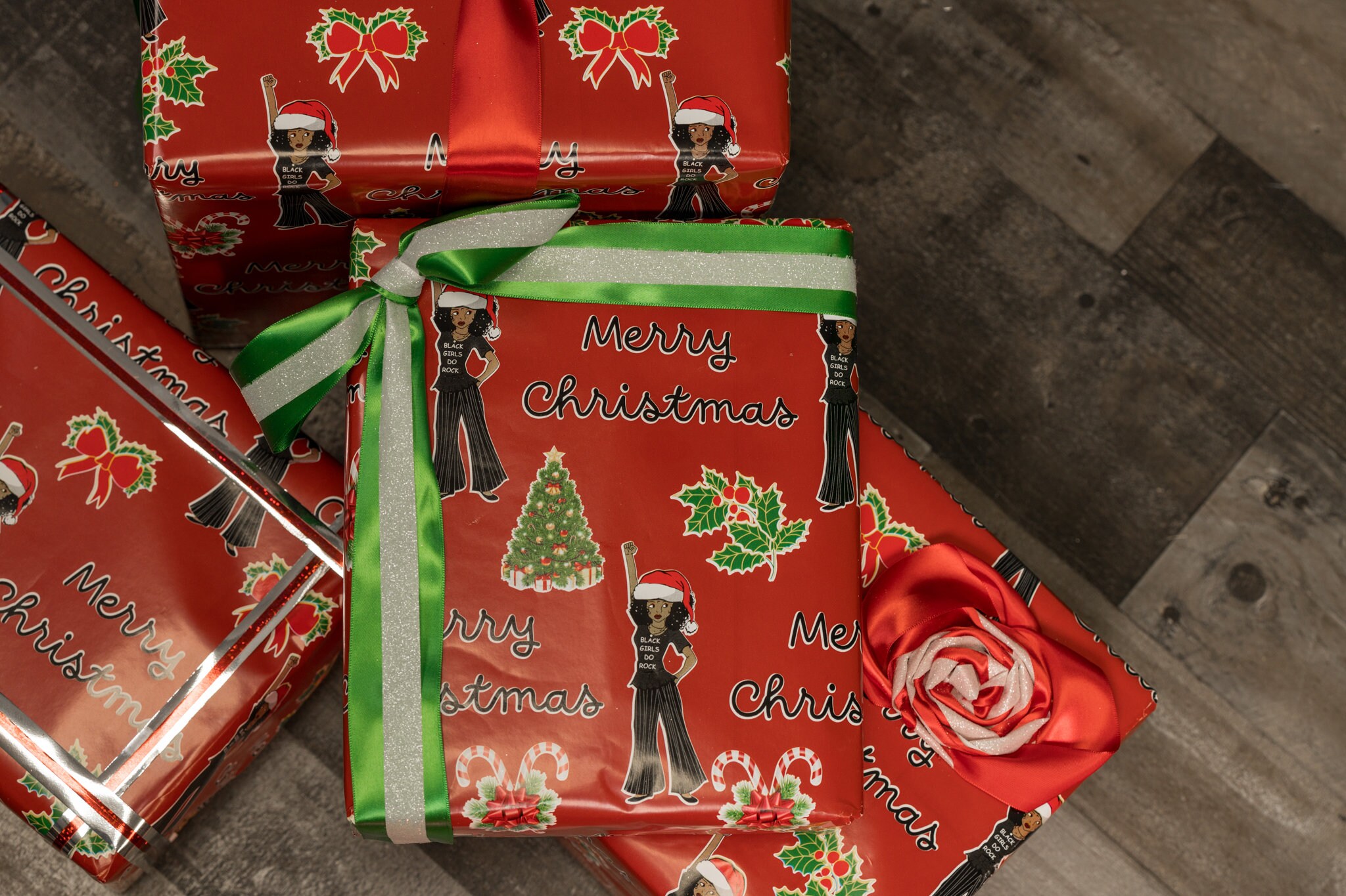 Black Girls Rock Wrapping Paper Black Santa Wrapping Paper - Etsy