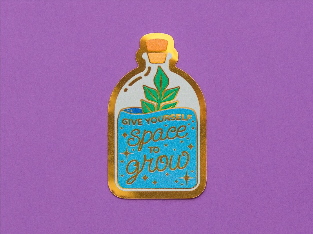Gold Metallic 'give Yourself Space to Grow' Potion - Etsy