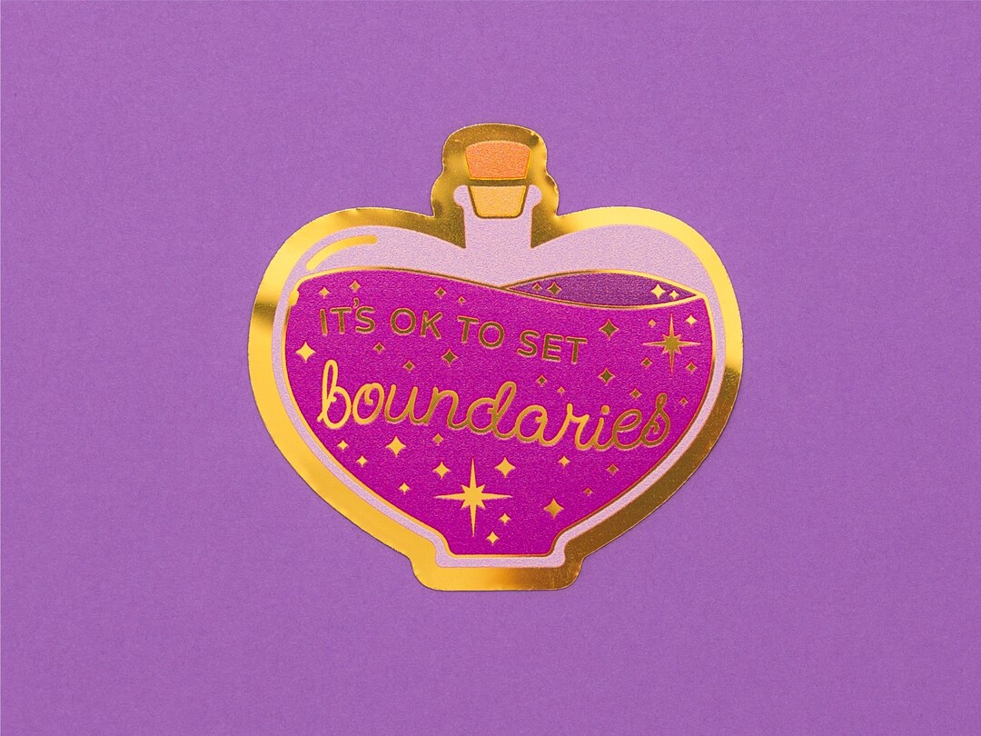 Gold Metallic 'it's Ok to Set Boundaries' Potion Bottle Sticker ...