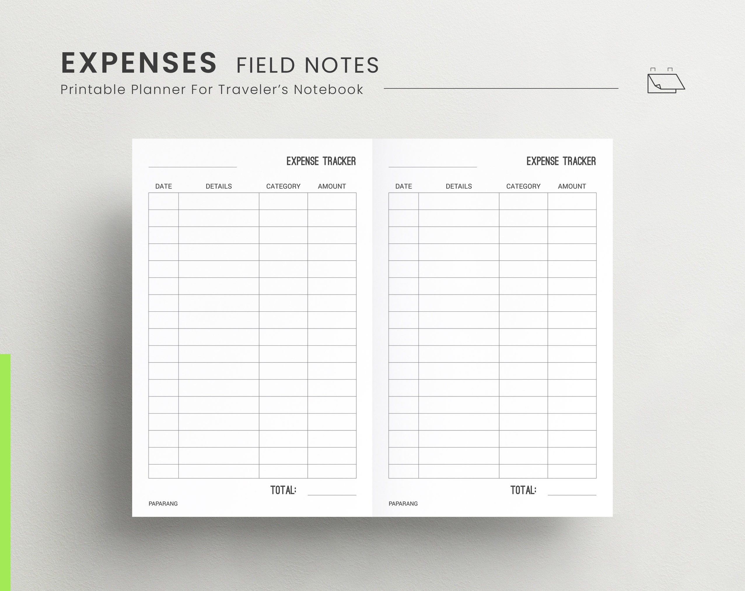 Expense Tracker Field Notes Planner Insert, Income and Expense Tracker ...