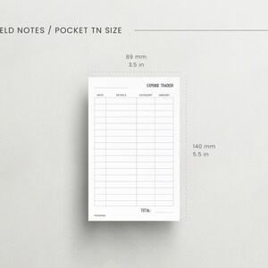 Expense Tracker Field Notes Planner Insert, Income and Expense Tracker ...