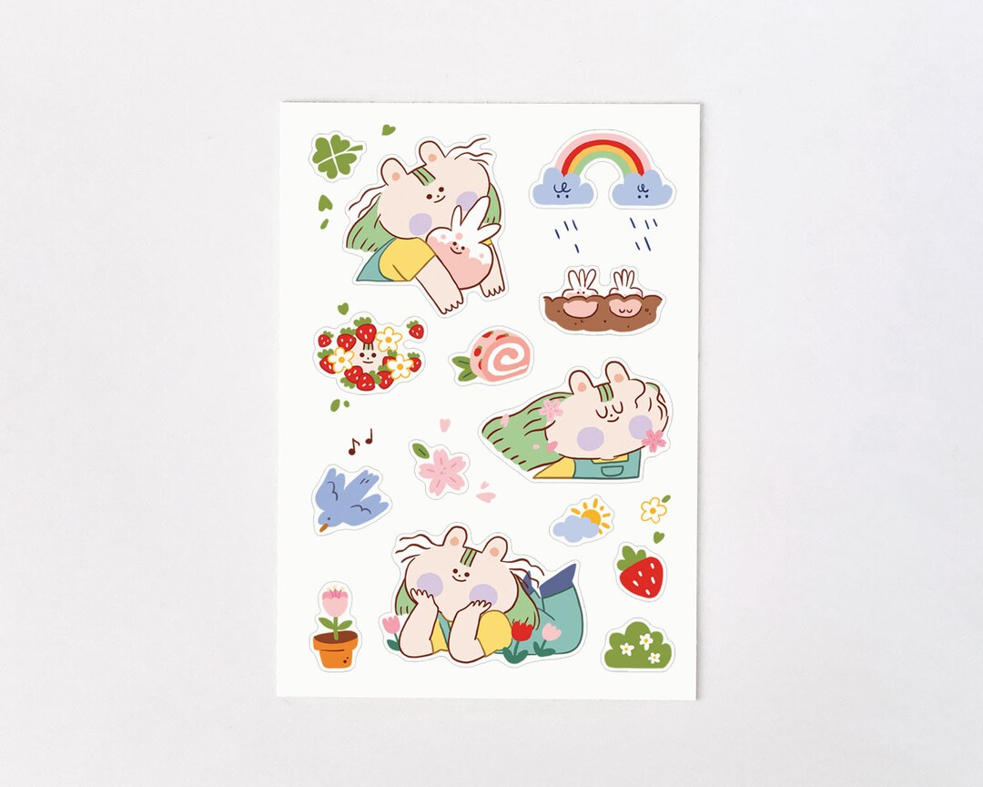 Spring-themed Small Sticker Sheet - Season Planner Stickers - Spring ...