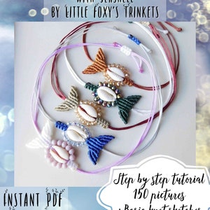 PDF Macrame Bracelet Fish Tail With Seashell Tutorial / DIY Step by ...