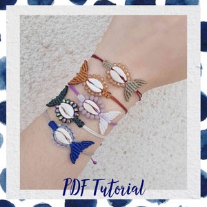 PDF Macrame Bracelet Fish Tail With Seashell Tutorial / DIY Step by ...