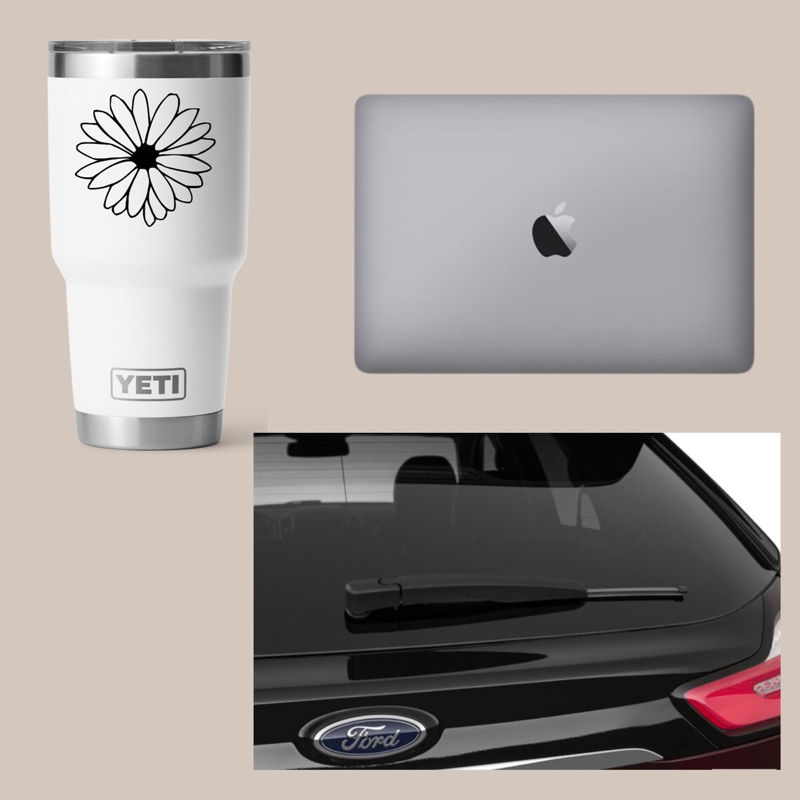 Daisy Decal Daisy Car Decal Car Decal Floral Decal - Etsy