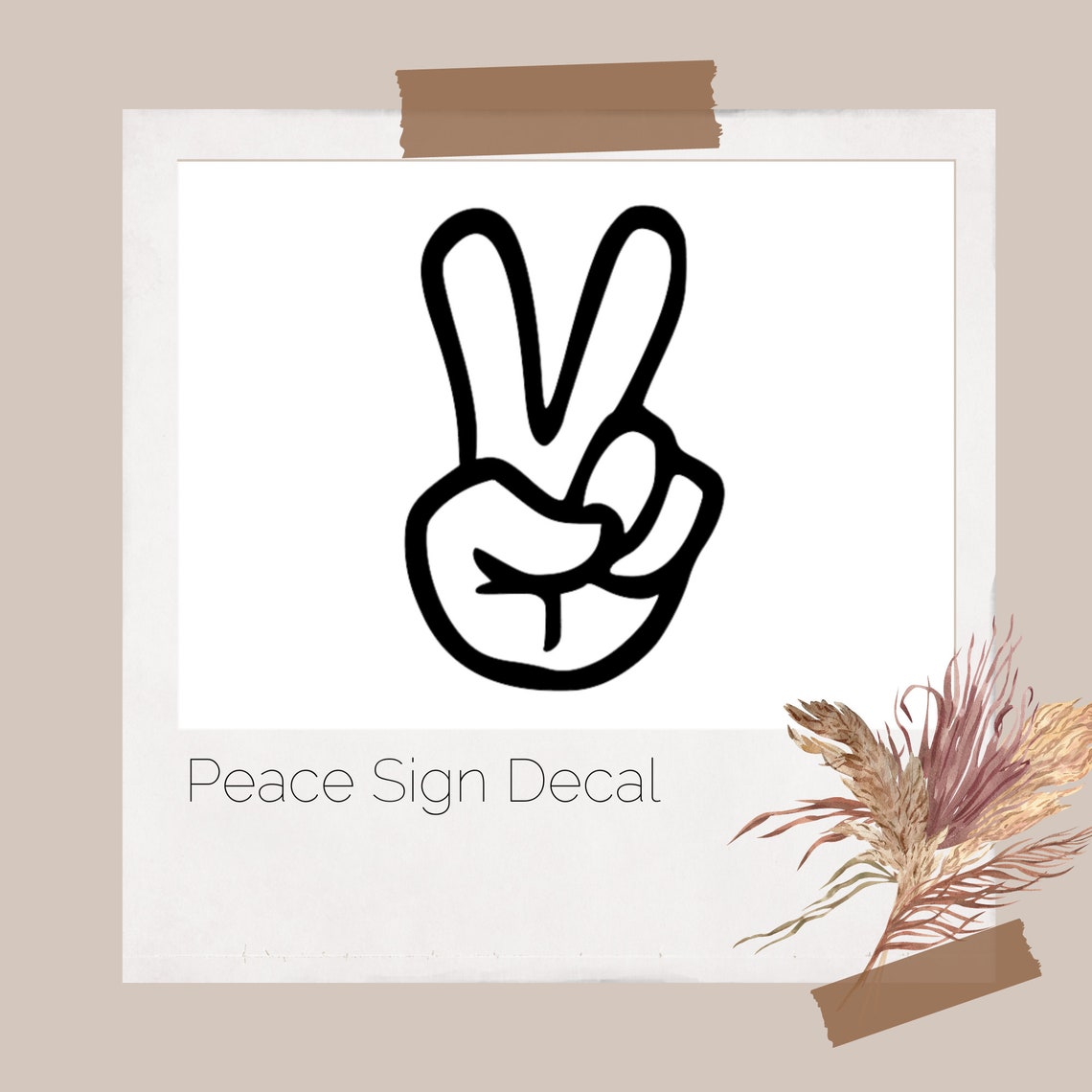 Peace Sign Decal Peace Sign Car Decal Boho Decal Laptop - Etsy