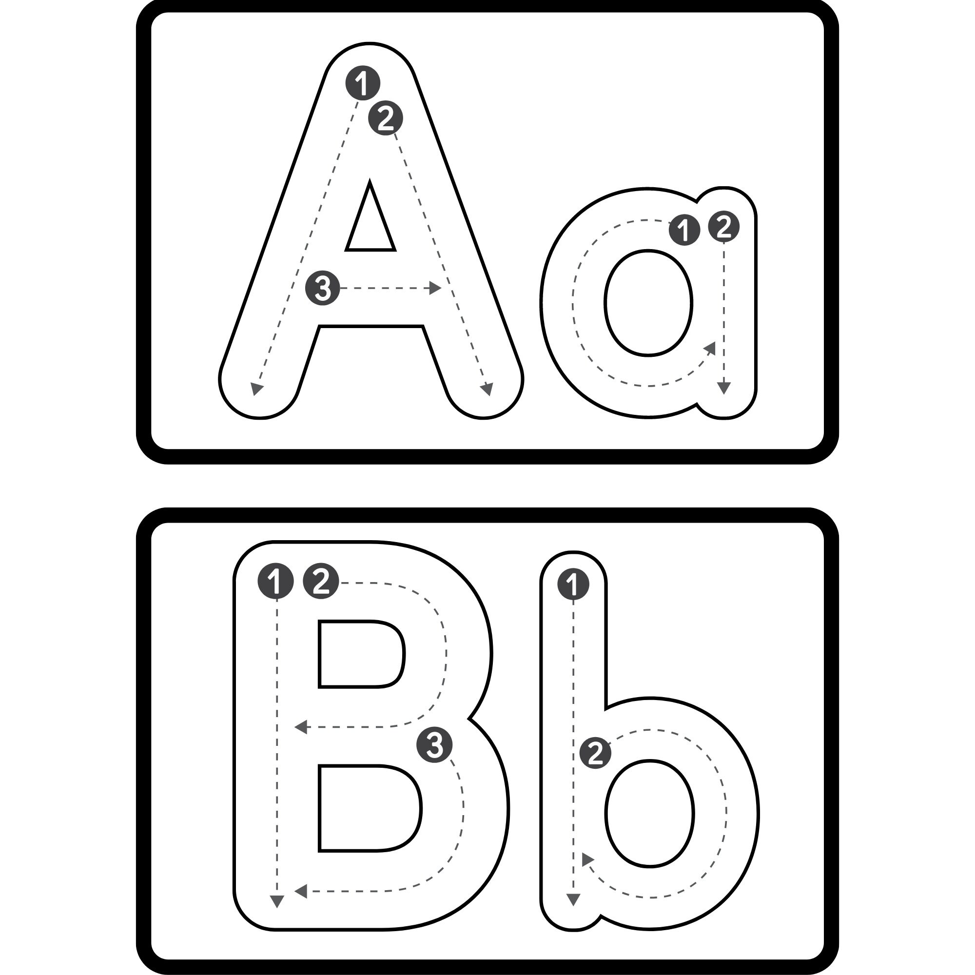 Alphabet Tracing Cards| Uppercase and Lowercase A Through Z - Etsy