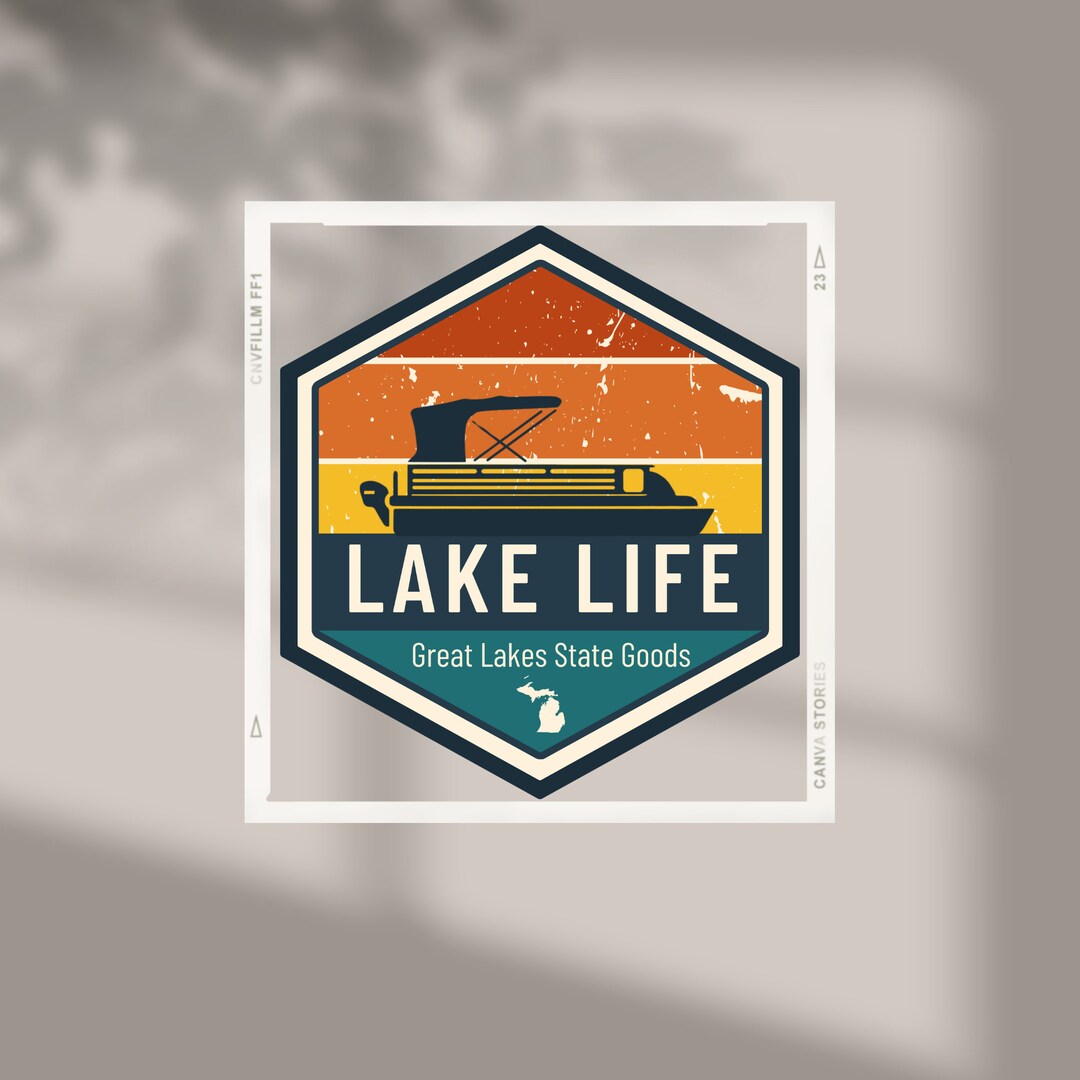 Lake Life Sticker | Lake Life Pontoon Sticker | Laptop Stickers | Water ...