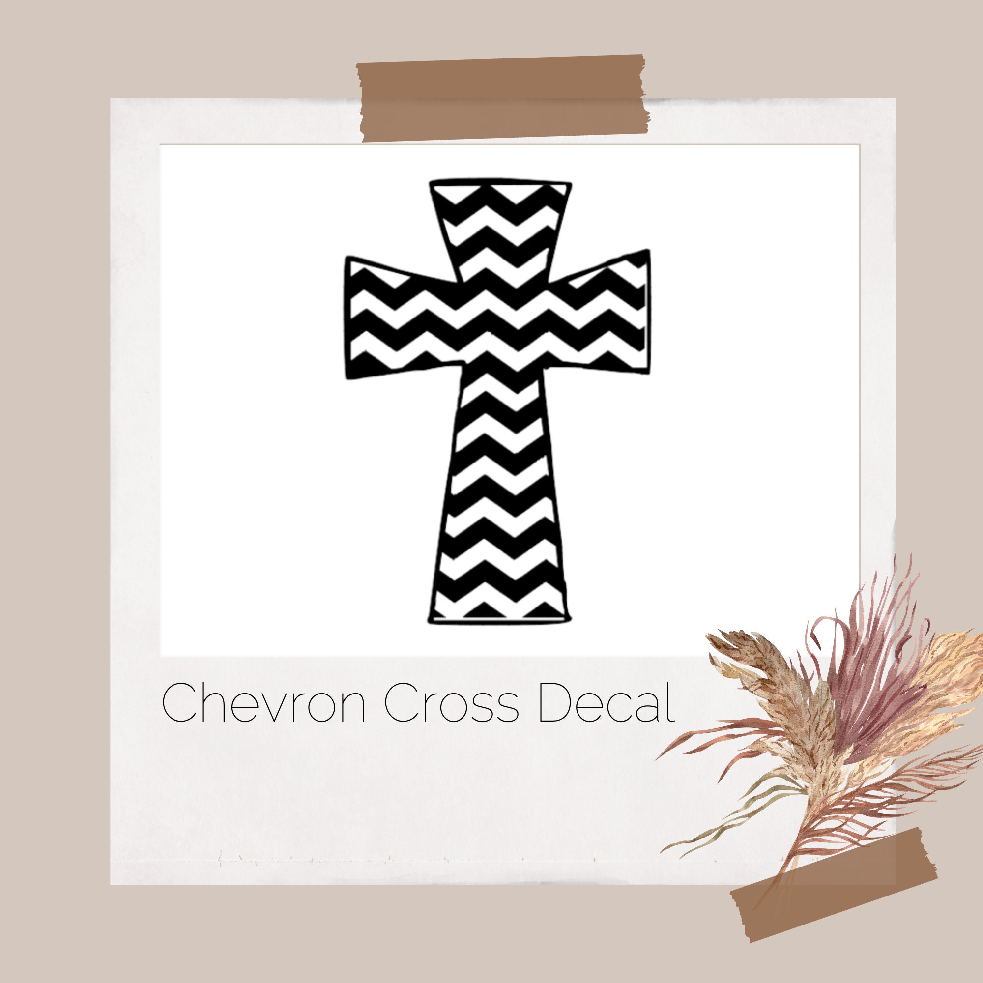 Chevron Cross Decal Cross Car Decal Cross Decal Laptop - Etsy