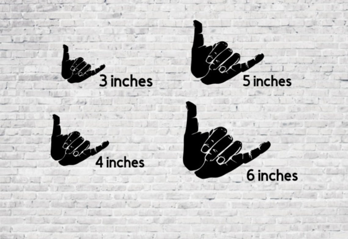 Shaka Hand Decal Shaka Hand Car Decal Summer Decal - Etsy