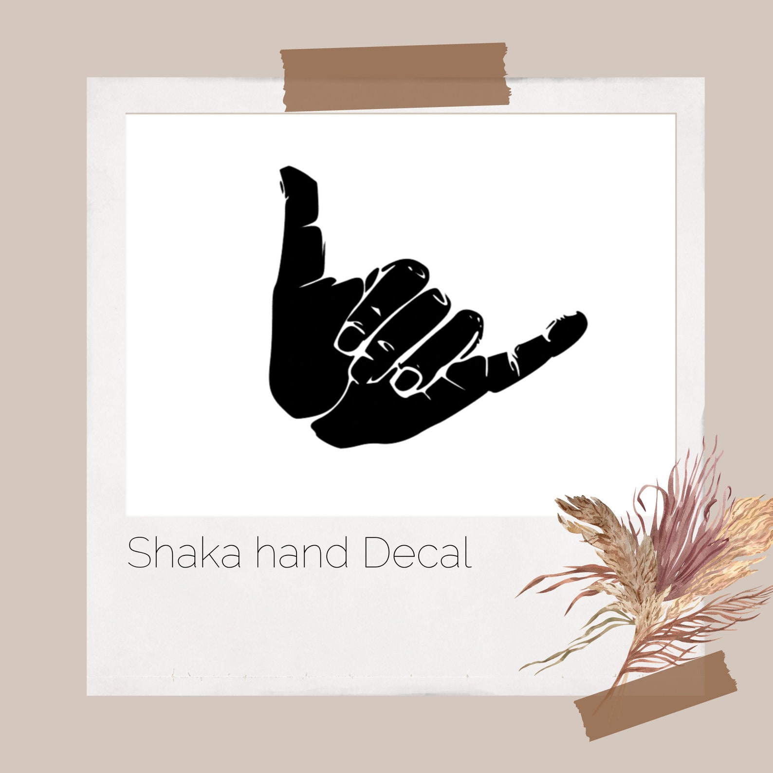 Shaka Hand Decal Shaka Hand Car Decal Summer Decal - Etsy