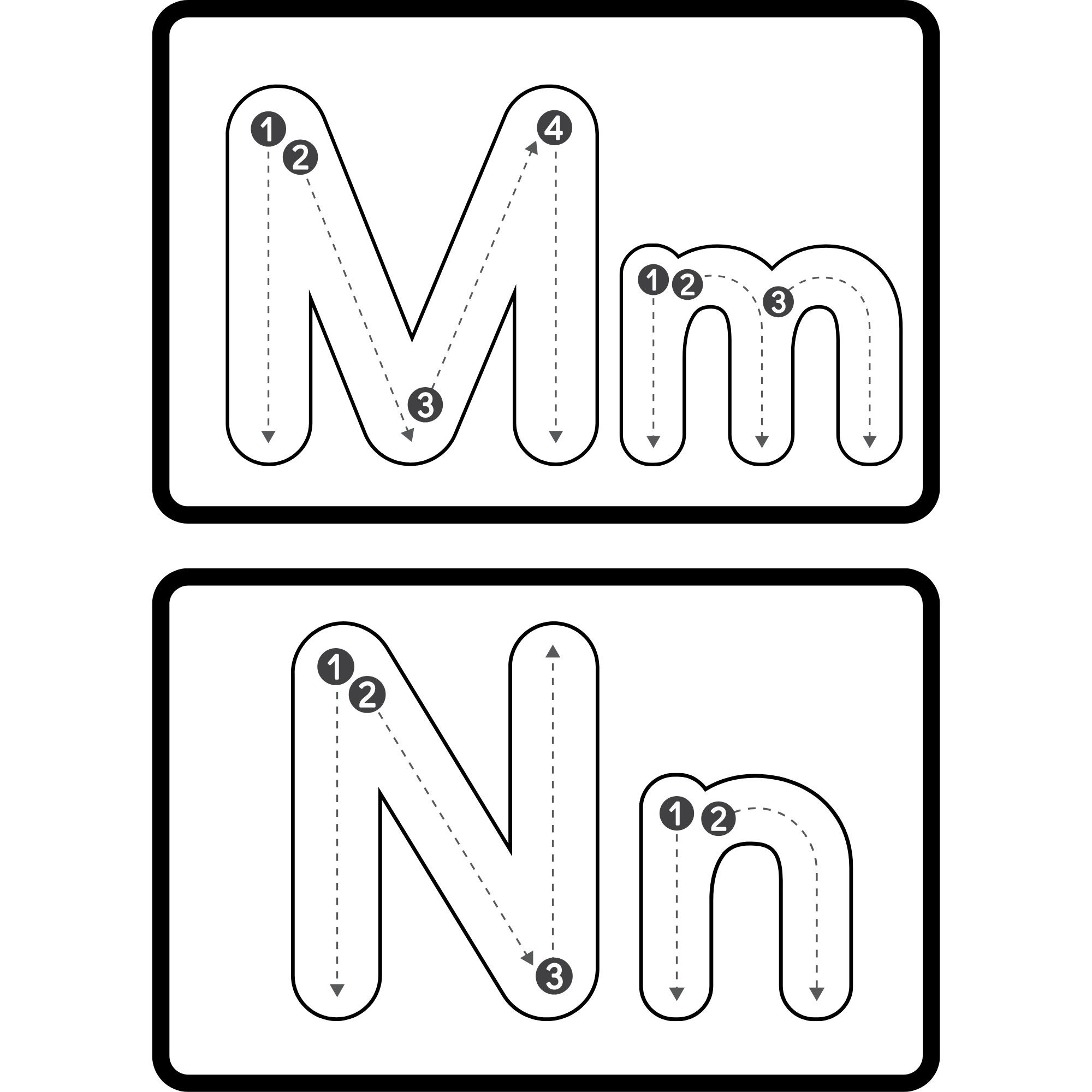 Alphabet Tracing Cards| Uppercase and Lowercase A Through Z - Etsy