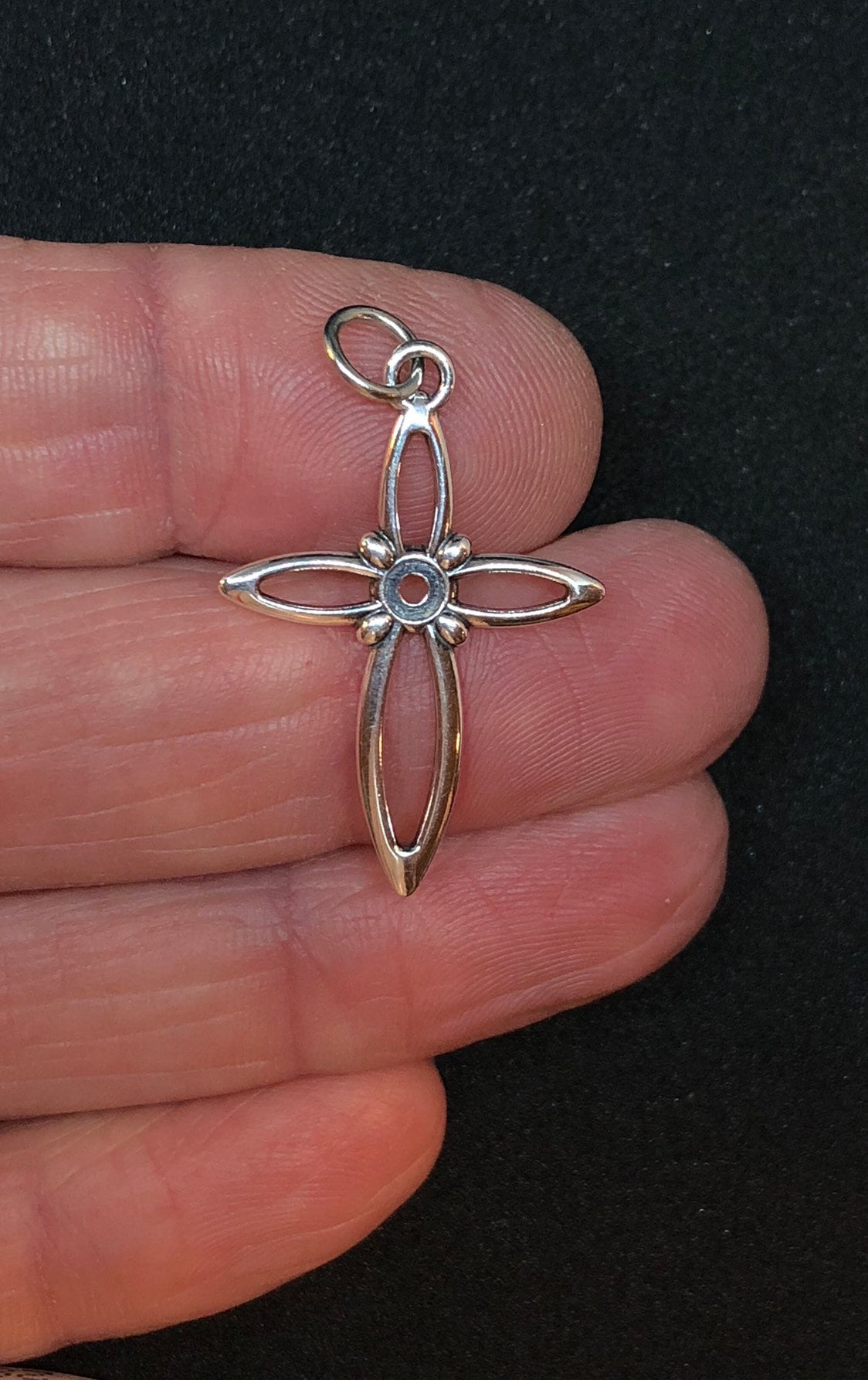 Cremation Ash Cross Sterling Silver Cross Pendant Cremation - Etsy