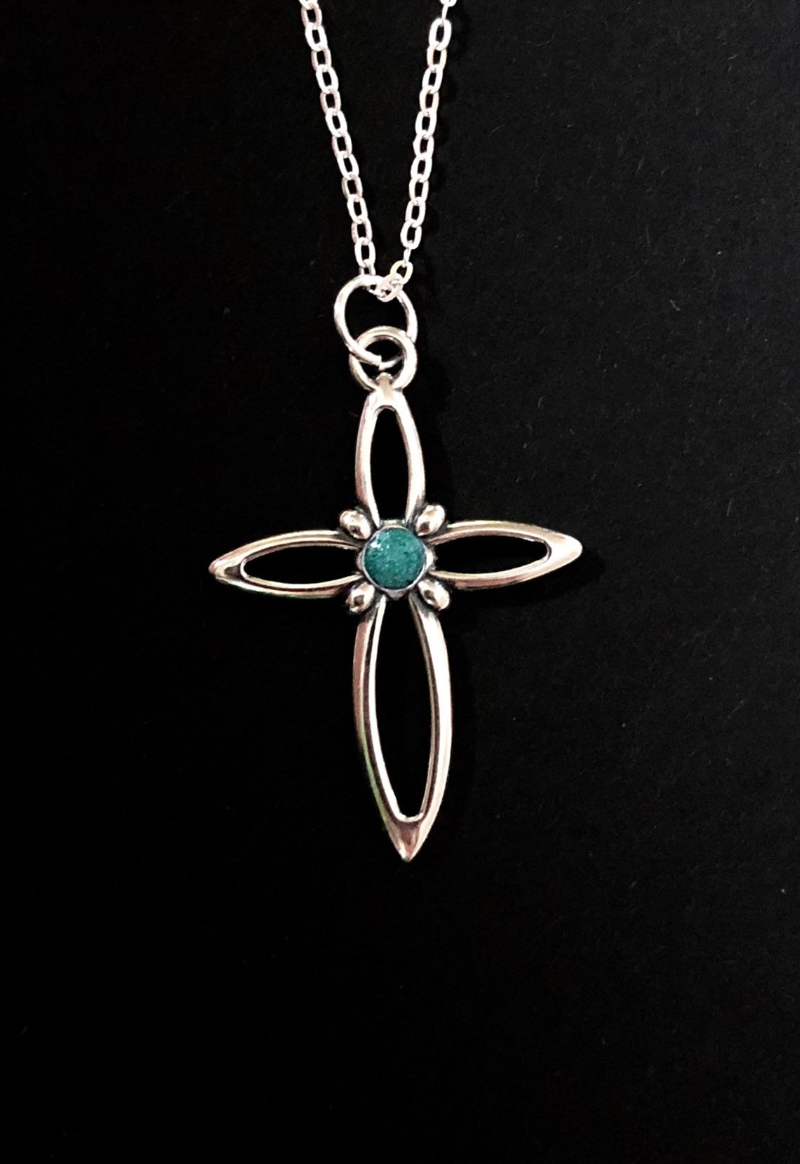 Cremation Ash Cross Sterling Silver Cross Pendant Cremation - Etsy
