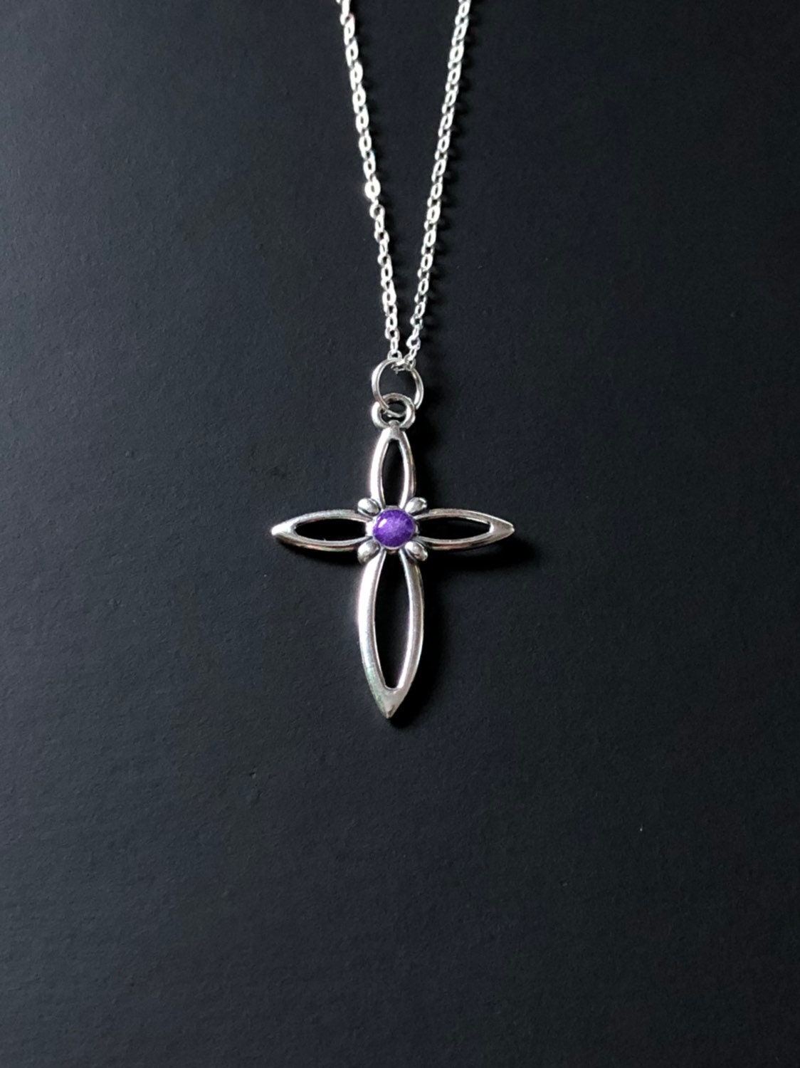 Cremation Ash Cross Sterling Silver Cross Pendant Cremation - Etsy