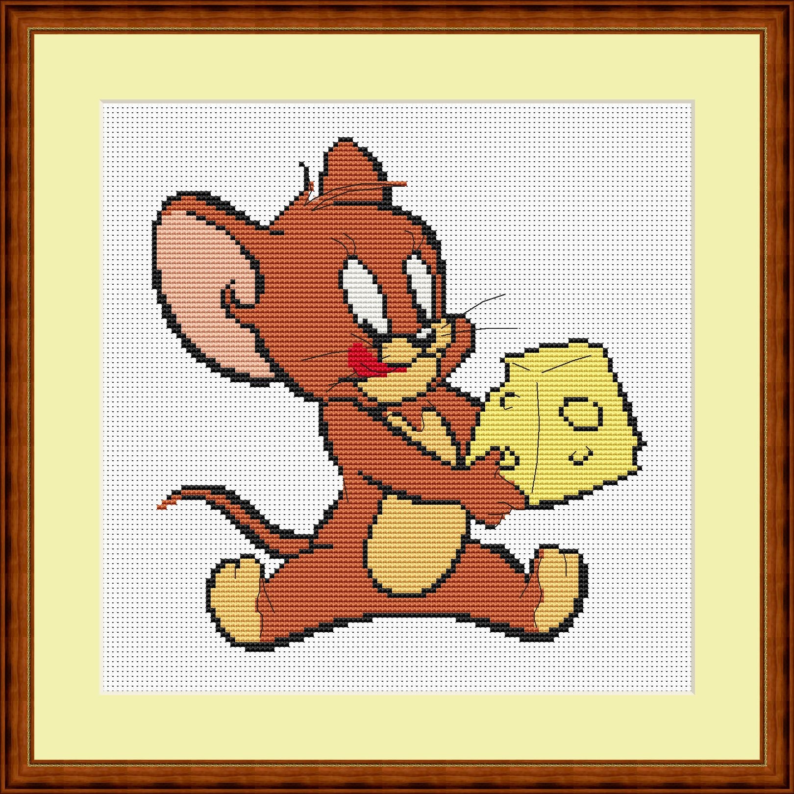 Tom and Jerry cross stitch pattern Design Disney embroidery | Etsy