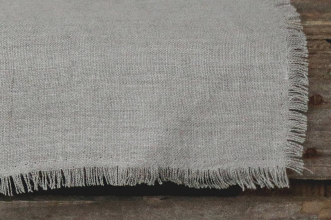 GRAY Stone Washed Linen flax Table Runner/pure Linen/dinning - Etsy