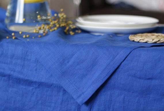 Royal Blue Table Setting Linen Table Clothes Blue Wedding | Etsy