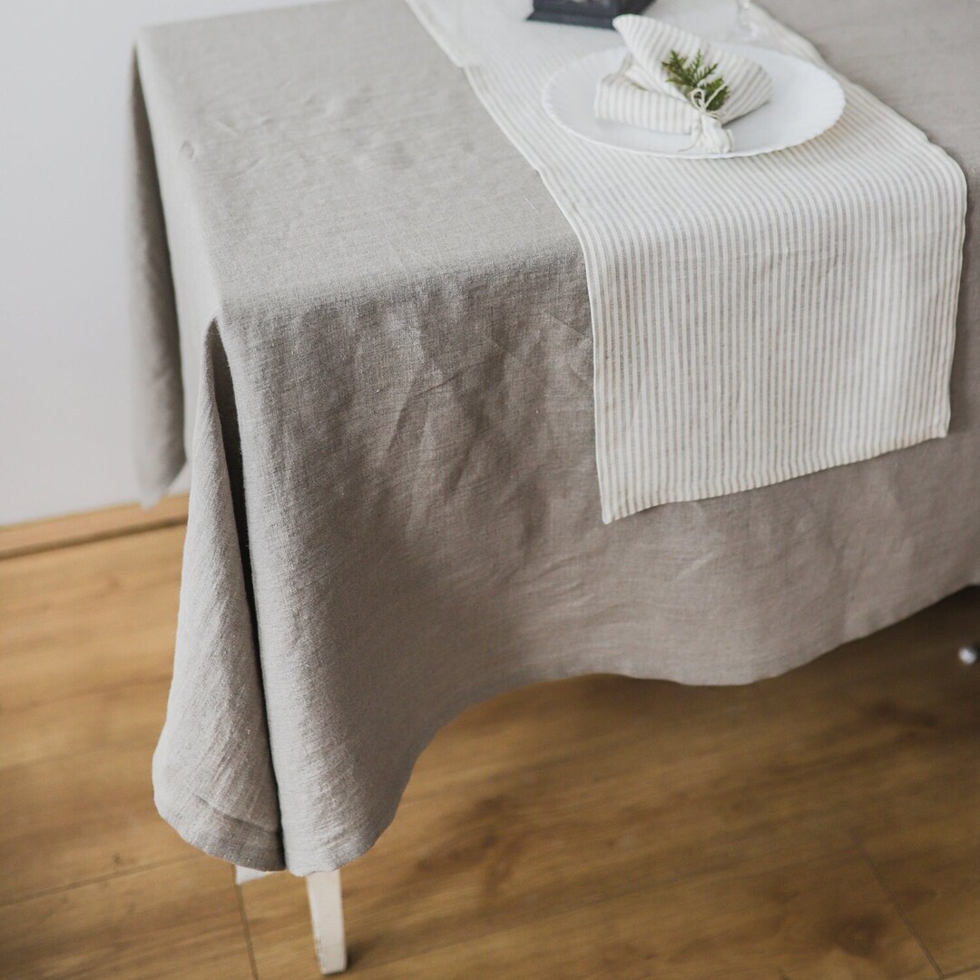 Rustic Linen Table Clothes, Country Wedding Table Cloth, Linen Overlays ...