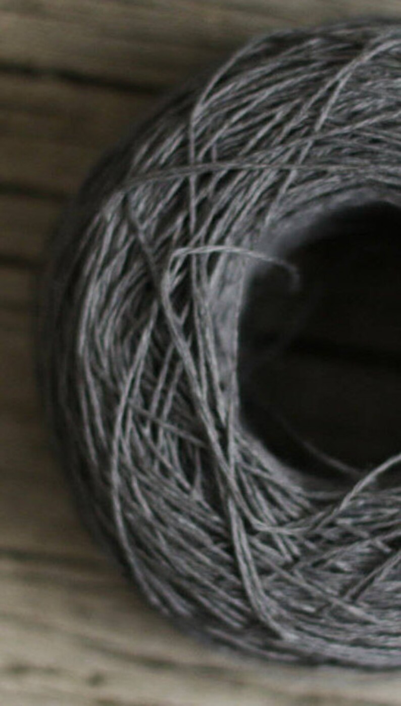 Charchoal Gray Linen Yarn Thread, Knitting Yarn, Yarn for Crochet ...