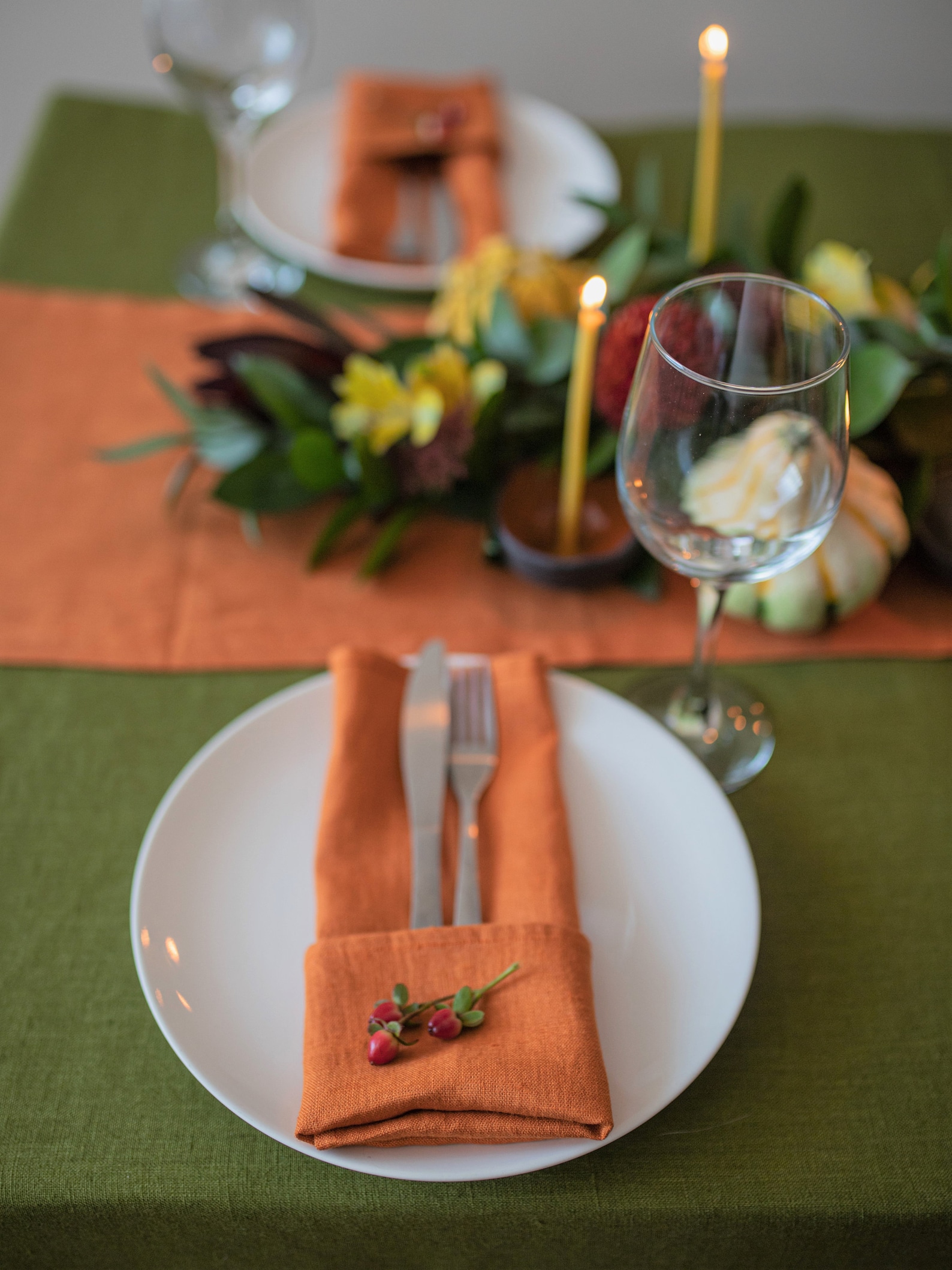 Burnt Orange Linen Napkins, Dinner Cloth Napkin, Cloth Napkins ...