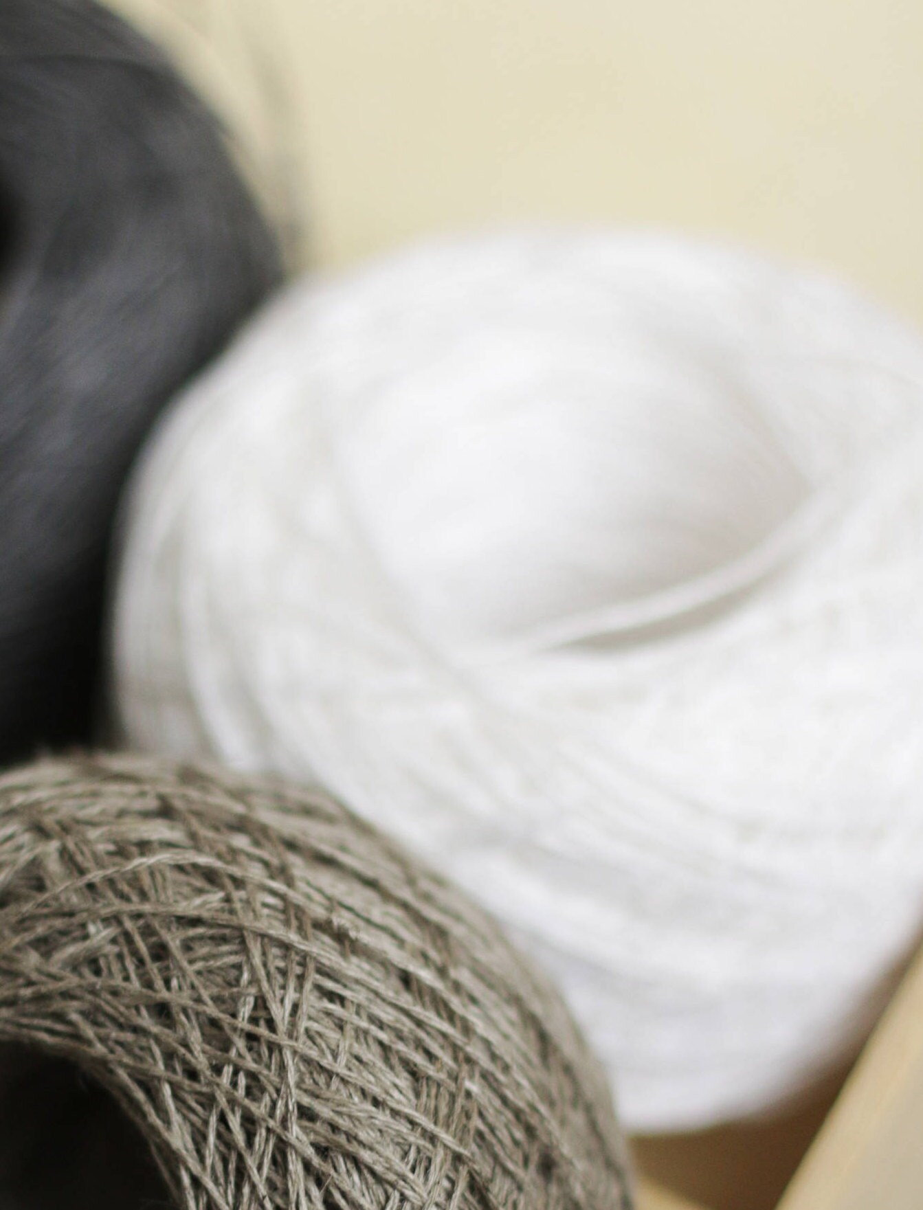 Snow White Natural Linen Yarn/3 Ply Yarn/linen Thread/100% Pure Linen ...