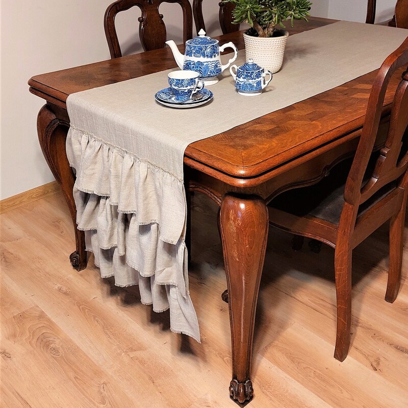 Ruffled Table Runner - Etsy