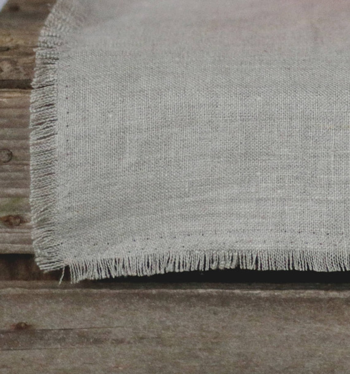 GRAY Stone Washed Linen flax Table Runner/pure Linen/dinning - Etsy