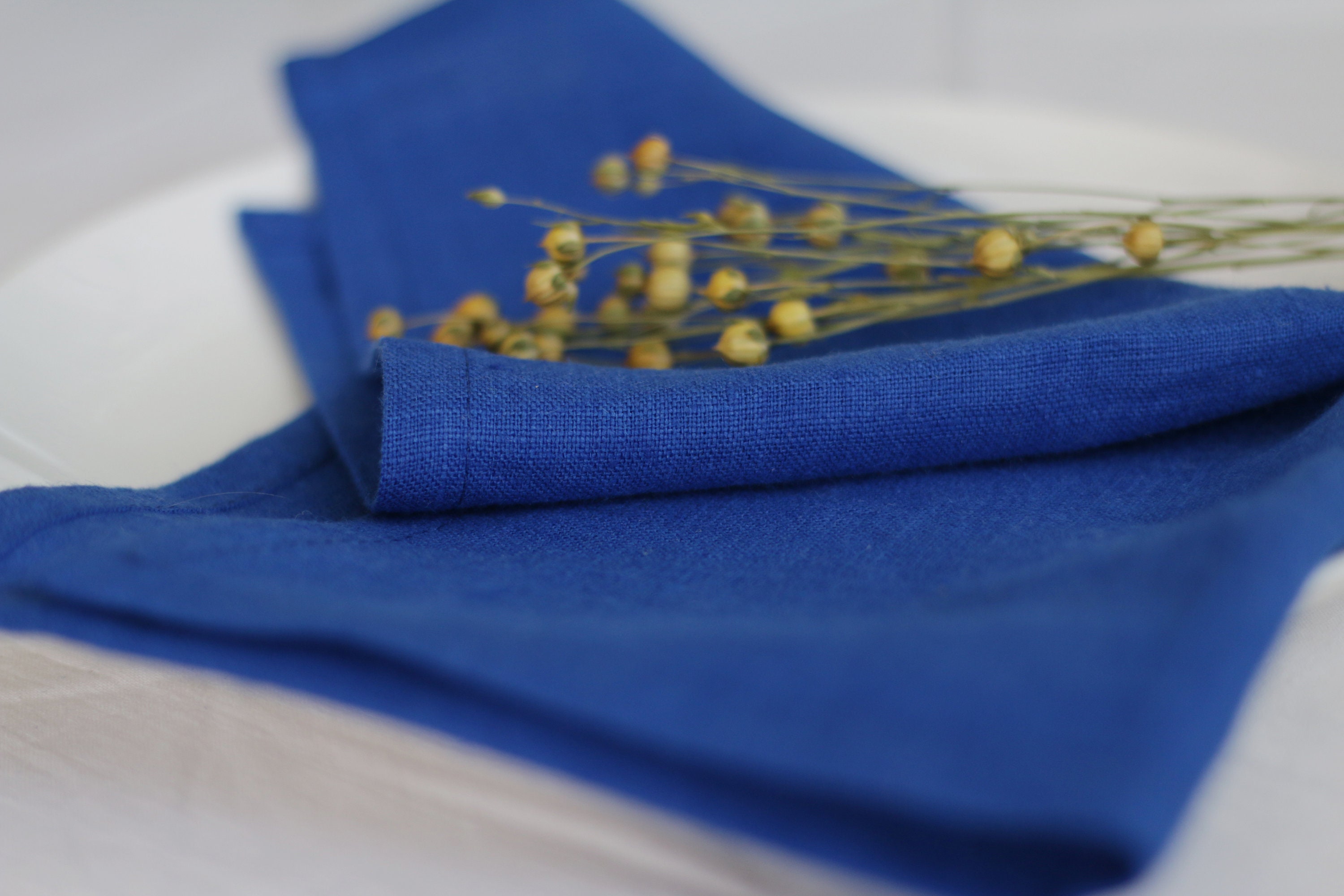 Dusty Blue Wedding Table Napkins, Eco Friendly Linen Napkins, Dusty ...