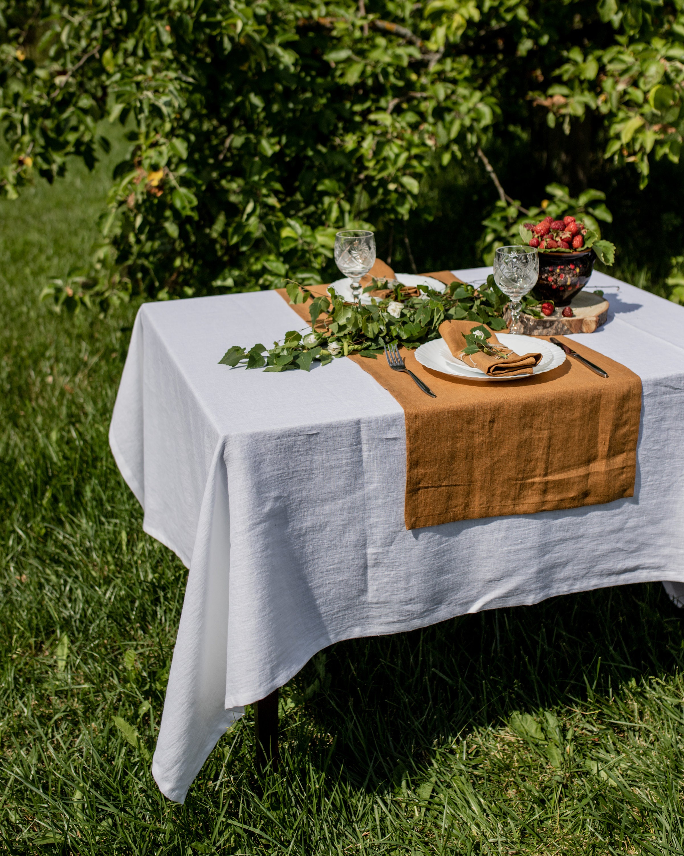 Rustic Linen Table Clothes, Country Wedding Table Cloth, Linen Overlays ...