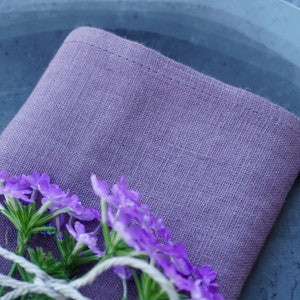 Ash Purple Linen Cloth Napkins for Wedding. Soft, Washed Linen Table ...