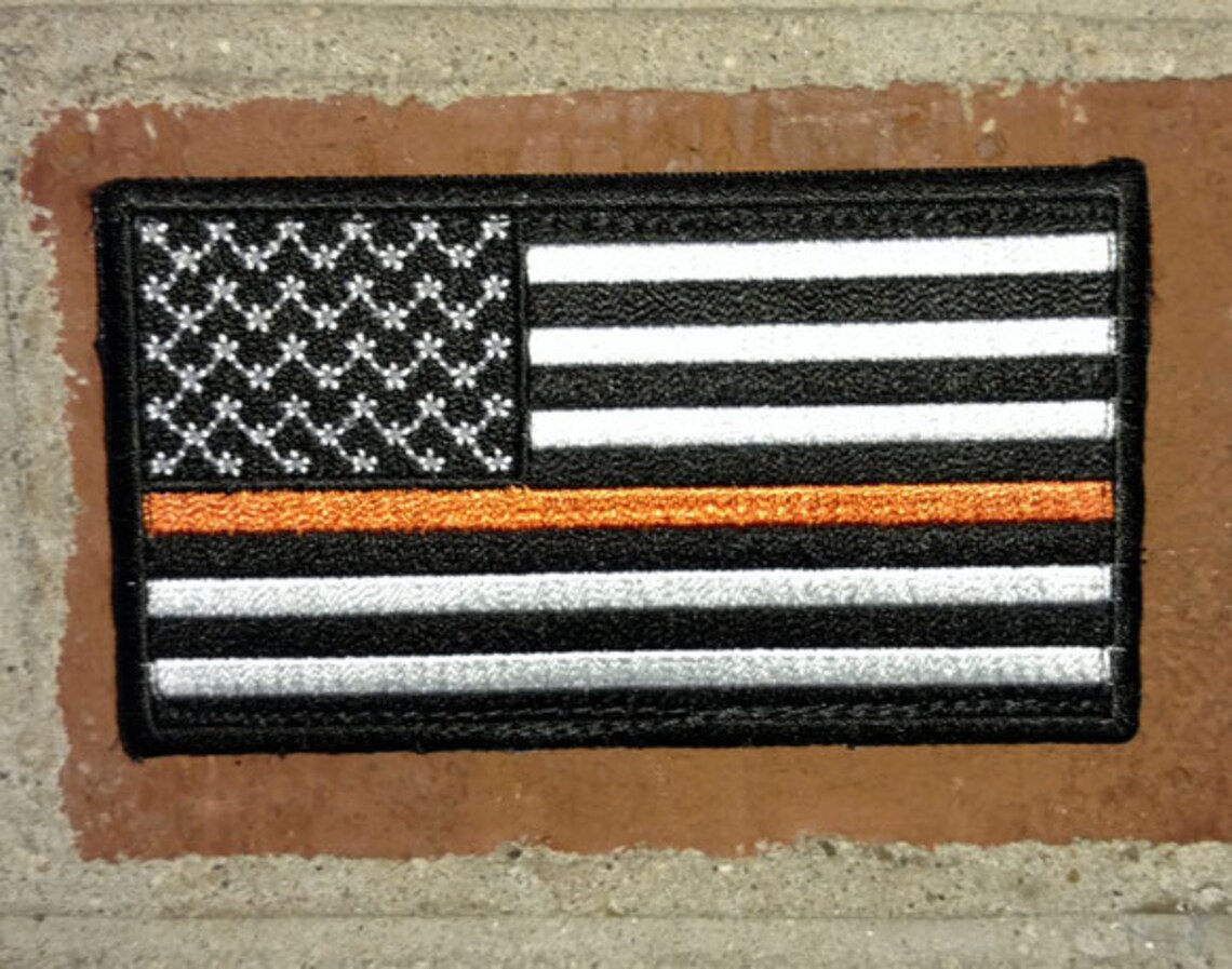 Orange Line US Flag search and Rescue Morale/tactical | Etsy