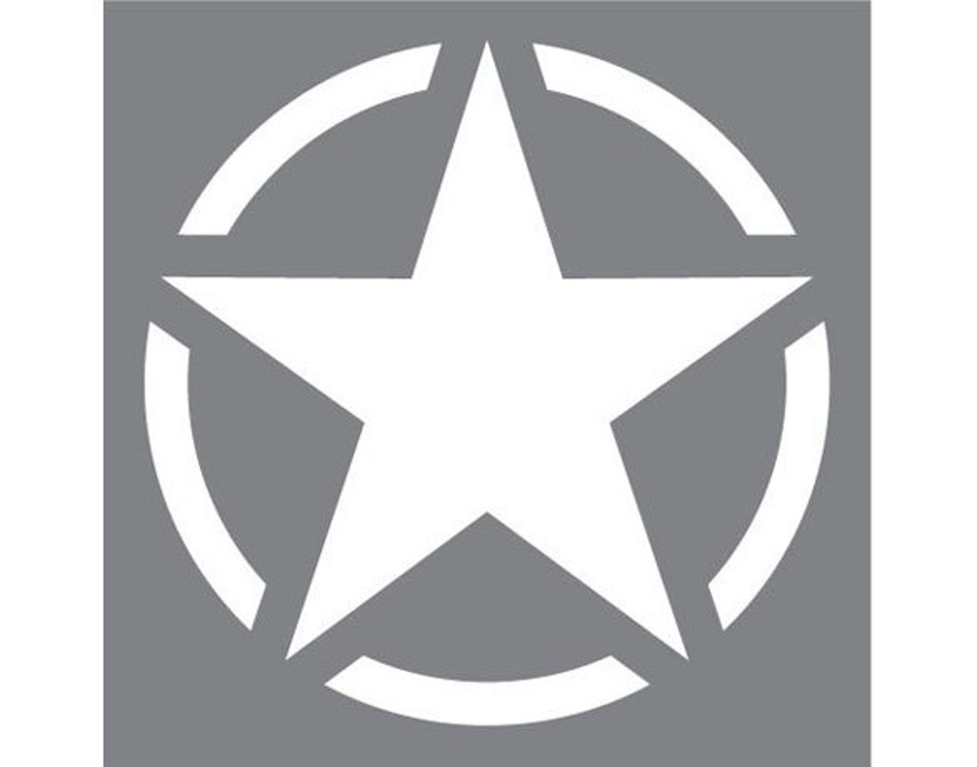 Vintage Army Star vinyl Decal - Etsy