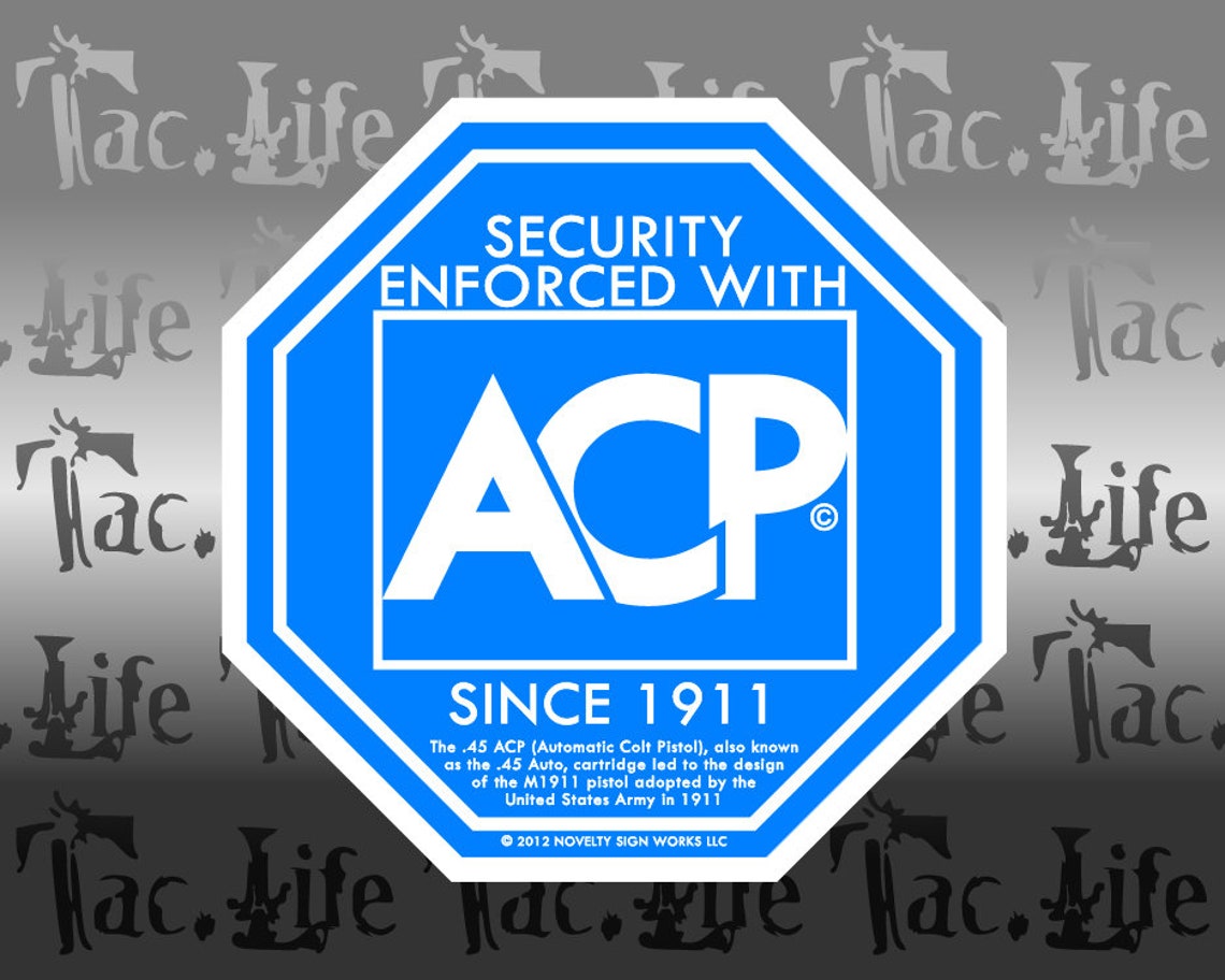 ACP Security Security Sticker vinyl Sticker or Magnet - Etsy