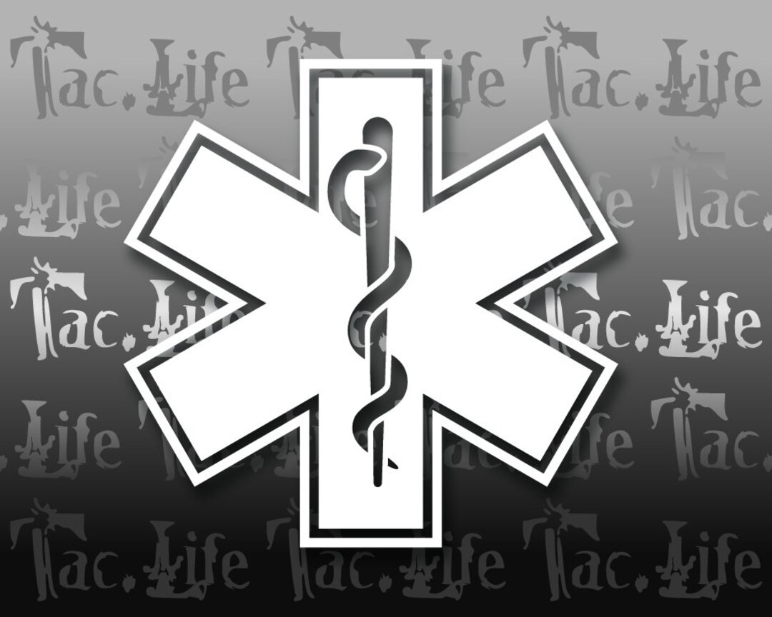Star of Life cut Vinyl Decal EMT EMS Emergency Medical Decal/sticker ...