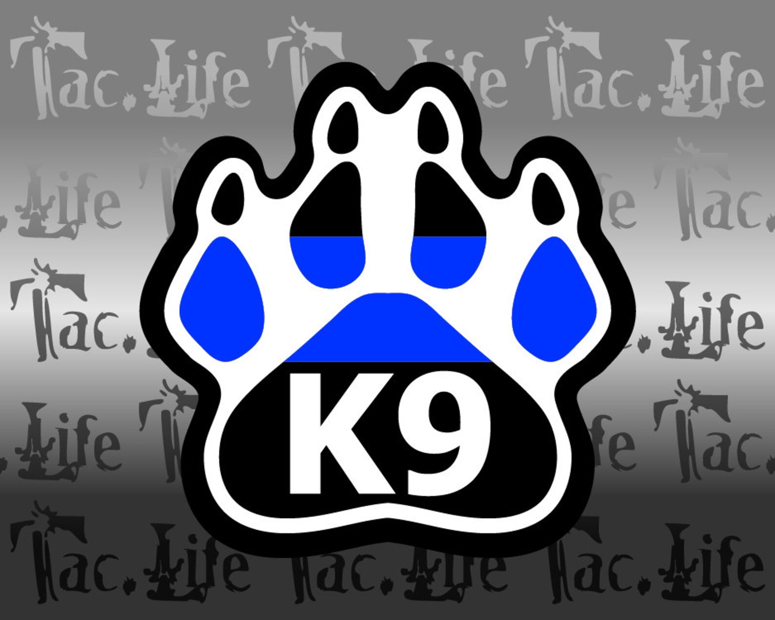 K9 Blue Line Paw Print Law Enforcement vinyl sticker | Etsy