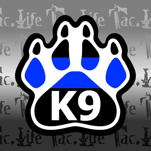 Paw Blue Line Stickers - Etsy