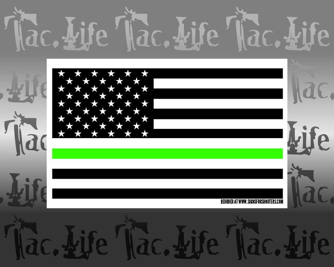 US Flag Green Line Military/federal vinyl Sticker - Etsy