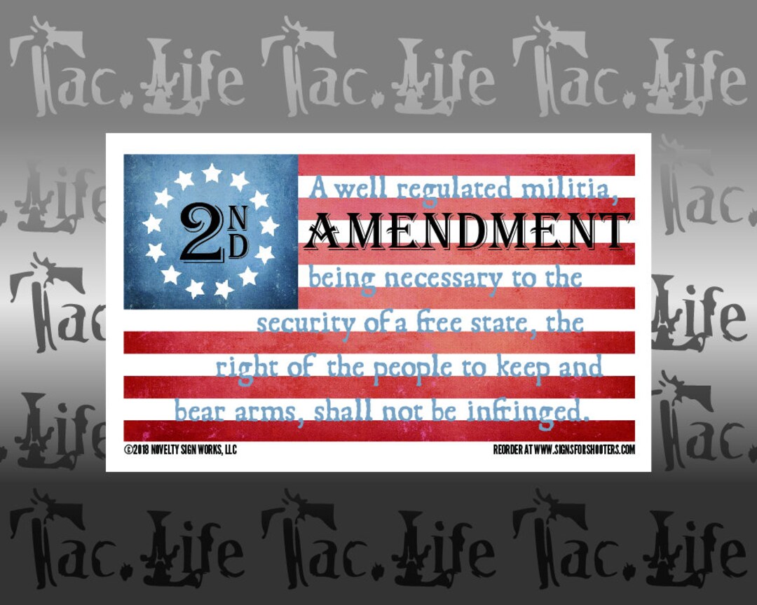 2nd Amendment / US Flag vinyl Sticker - Etsy