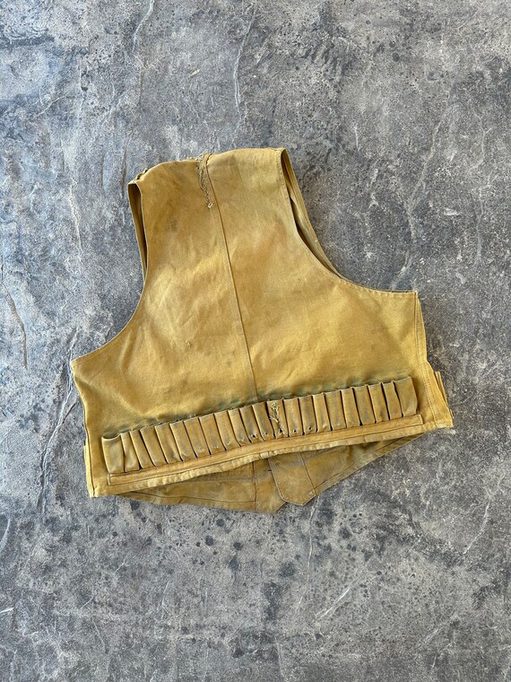 60s Vintage Bird Hunting Utility Vest Distressed Brow… - Gem