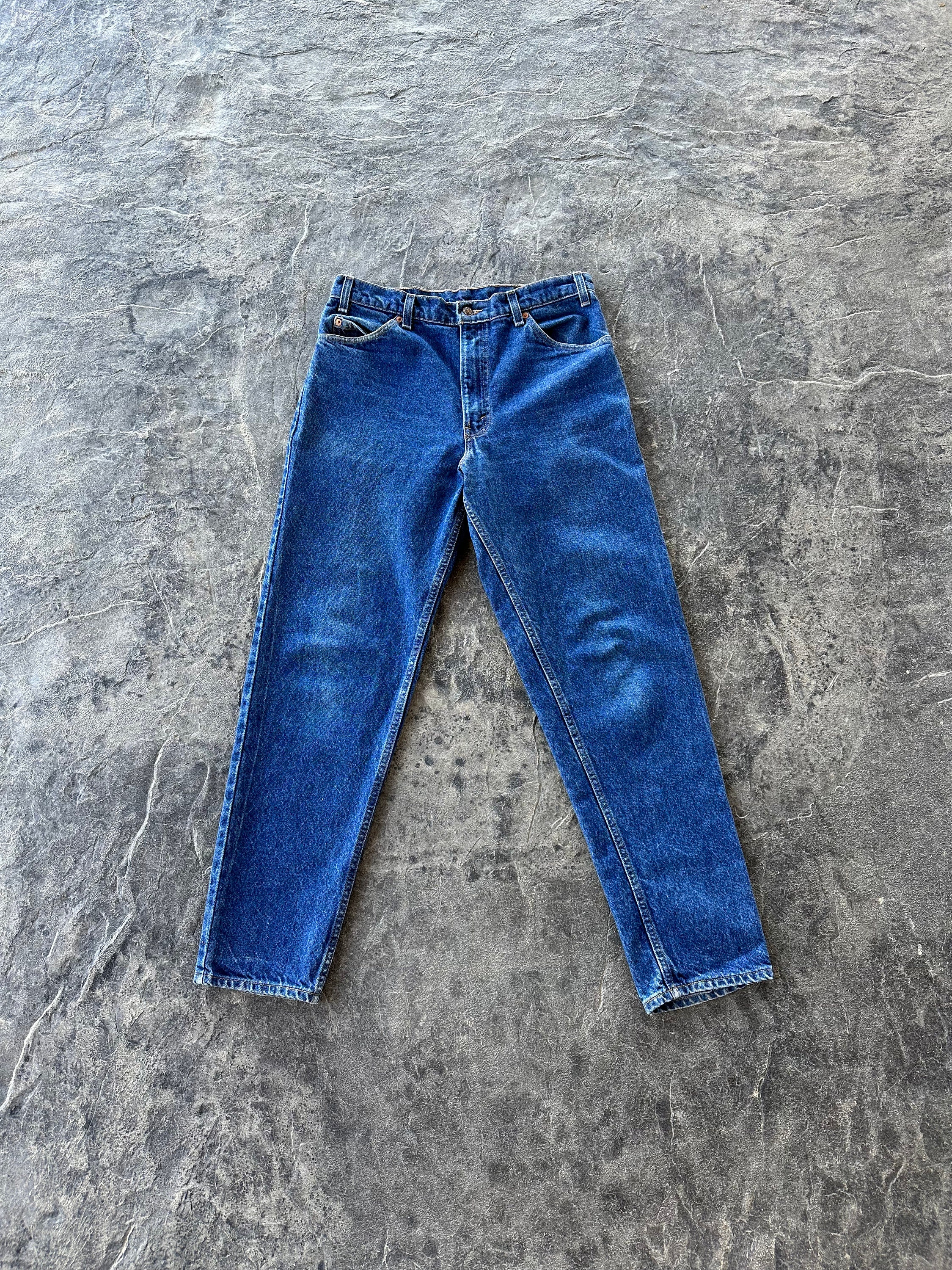 Levi’s Orange Tab 550 Relaxed Fit Dark Wash Tapered Leg Jeans Blue 90s ...