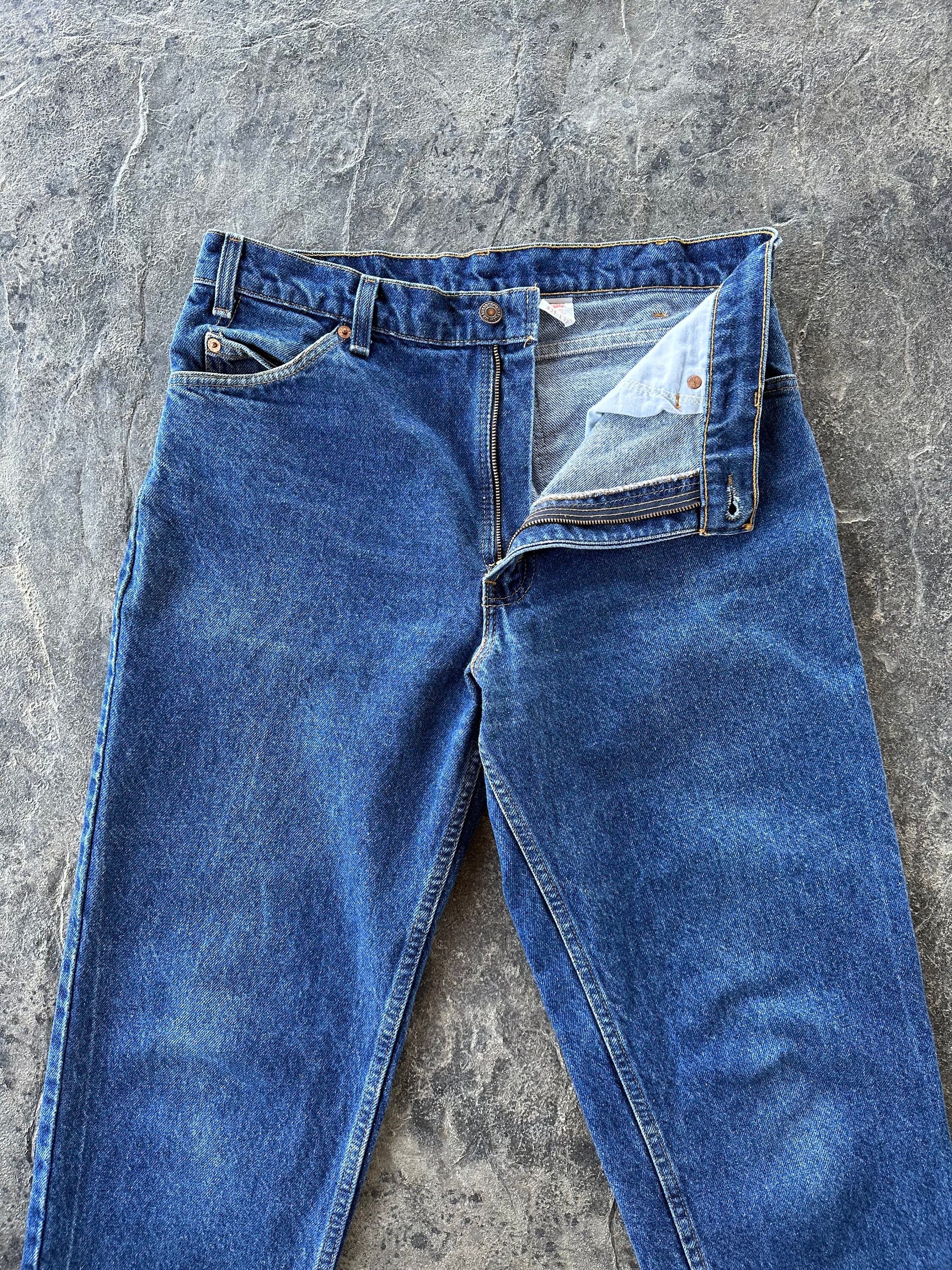 Levi’s Orange Tab 550 Relaxed Fit Dark Wash Tapered Leg Jeans Blue 90s ...