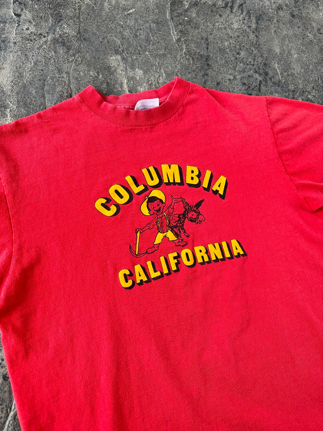 80s 90s Columbia California Donkey Buckaroo Single Stitch T Shirt Red ...